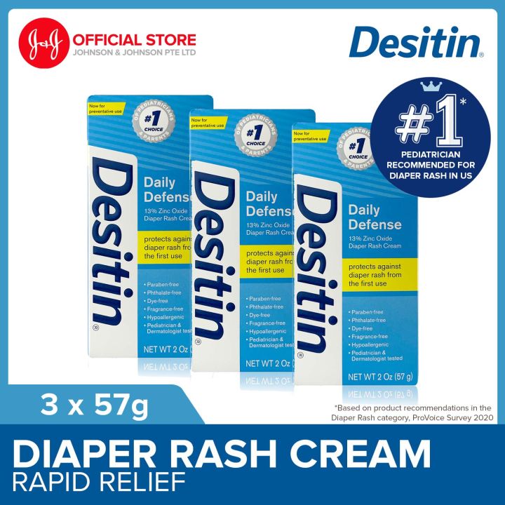[Bundle of 3] Desitin Daily Defense Diaper Rash Protection Cream ...