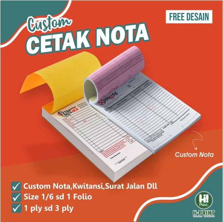 Cetak nota,surat jalan,kwitansi custom desain | Lazada Indonesia