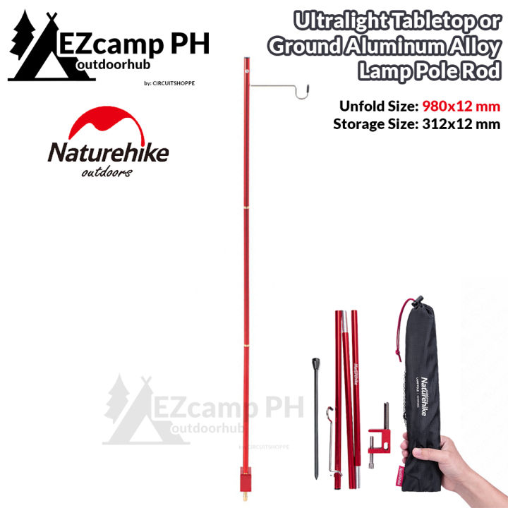 Naturehike Small Lamp Pole Outdoor Camping Aluminum Alloy Ultra ...