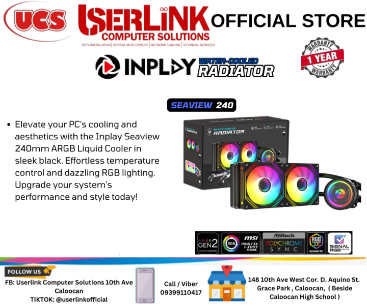 Inplay Seaview 240 AIO Liquid Cooler | Lazada PH