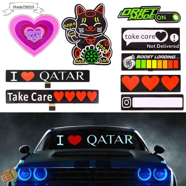 Fashion Car Window Electric Decoration Sticker LED Car Sticker ...
