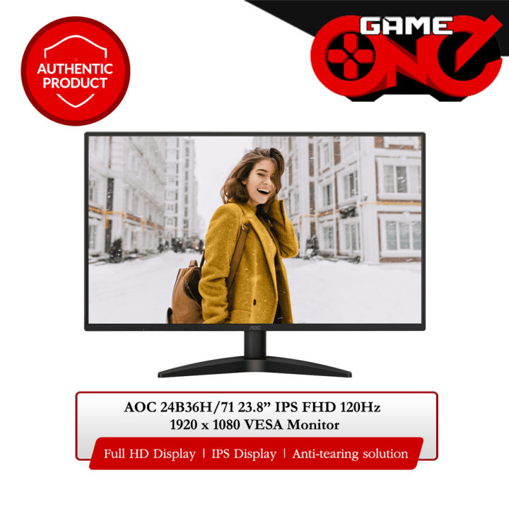 AOC 24B36H/71 23.8” IPS FHD 120Hz 1920 x 1080 Adaptive Sync Frameless ...