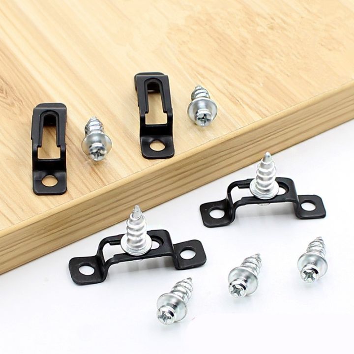 2-in-1 10-Piece Invisible Cabinet Connectors Metal Cabinet Hinge ...