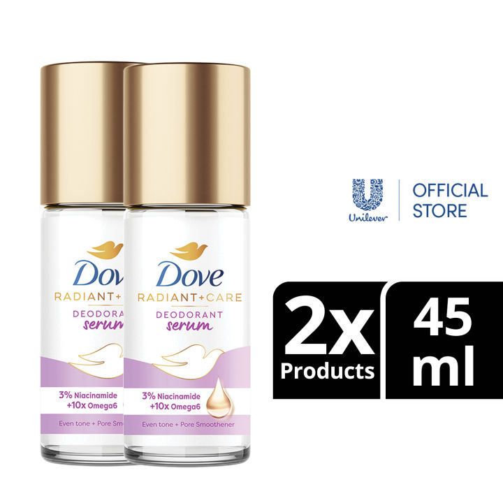[BUNDLE OF 2] Dove Radiant + Care Deodorant Serum Roll On 3% ...