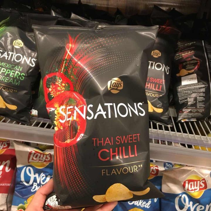 In stock lays Walkers SensationsThai Sweet Chilli Thai Sweet and spicy ...