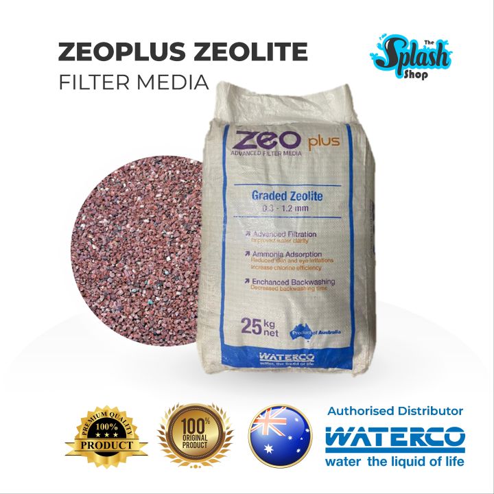 𝐒𝐏𝐋𝐀𝐒𝐇 - WATERCO Filter Media - Zeoplus Zeolite (25Kg/Bag) | Lazada