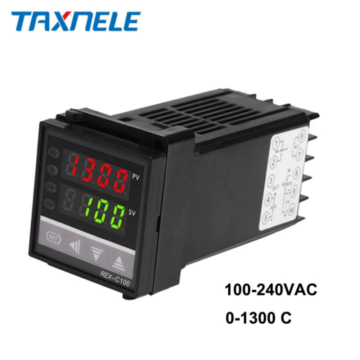 REX-C100 Thermostat 48*48mm Digital PID Intelligent Temperature Controller Universal Input K J ...