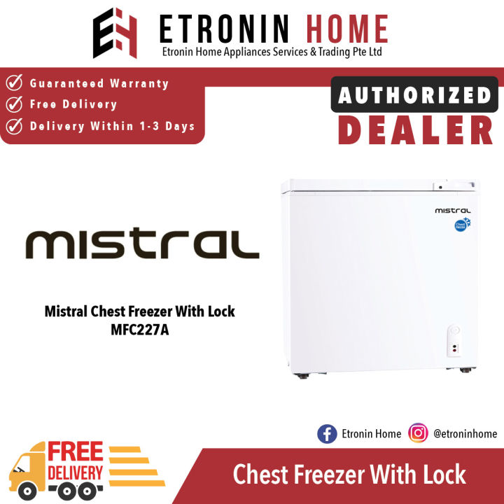 [BULKY] Mistral 227L Chest Freezer with Lock MFC227A | Lazada Singapore