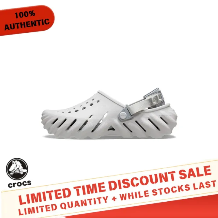 SPORTS SANDALS Crocs Echo Clog " Gray " 100% AUTHENTIC 207937 - 1FT ...