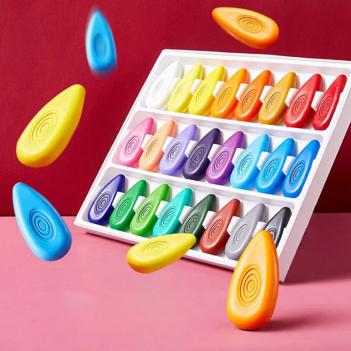 12/24 Kid's water drops Crayon Painting Safe Non-Toxic Not Dirty Hand ...