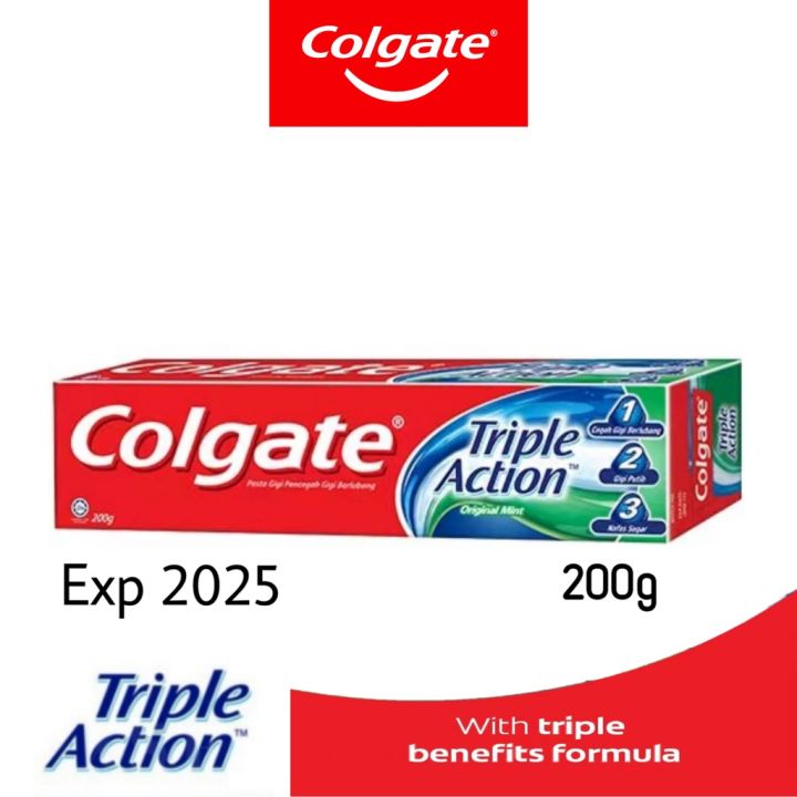 Colgate Toothpaste 200G / Colgate Triple Action Toothpaste / Ubat Gigi ...