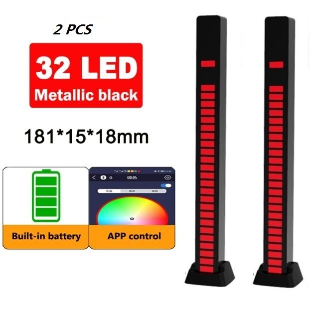 32 RGB Sound Control Atmosphere Light LED Level Indicator Music ...