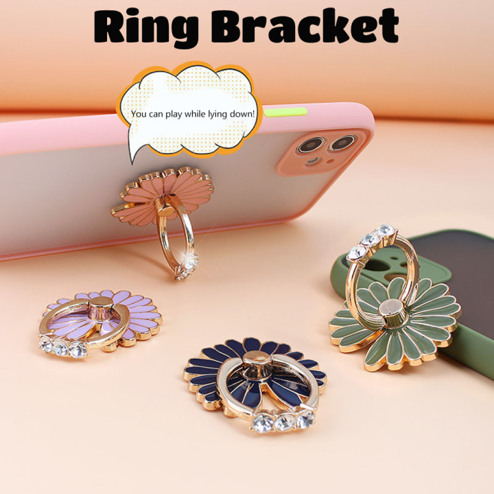 Metal Flower Ring Buckle Mobile Phone Ring Holder Multifunctional ...