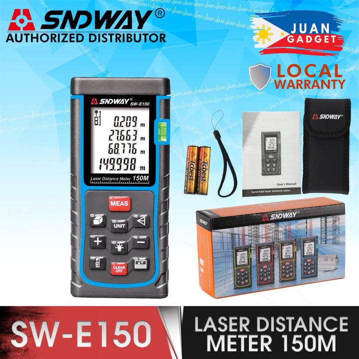 Sndway SW-E150 Laser Distance Meter 150M Rangefinder Measure Device Ruler Tool JG Superstore ...