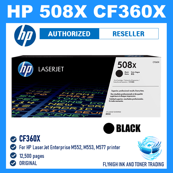 HP 508X BLACK Original LaserJet Toner Cartridge for HP LaserJet ...