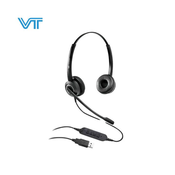 VT 6200 USB Headset DUAL หูฟังพร้อมไมค์แบบหูเดียว/สองหู ตัดเสียงรบกวน ...