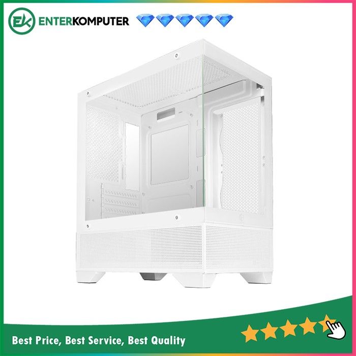 Casing CUBE GAMING YASH WHITE - mATX - Tempered / Casing PC Gaming ...