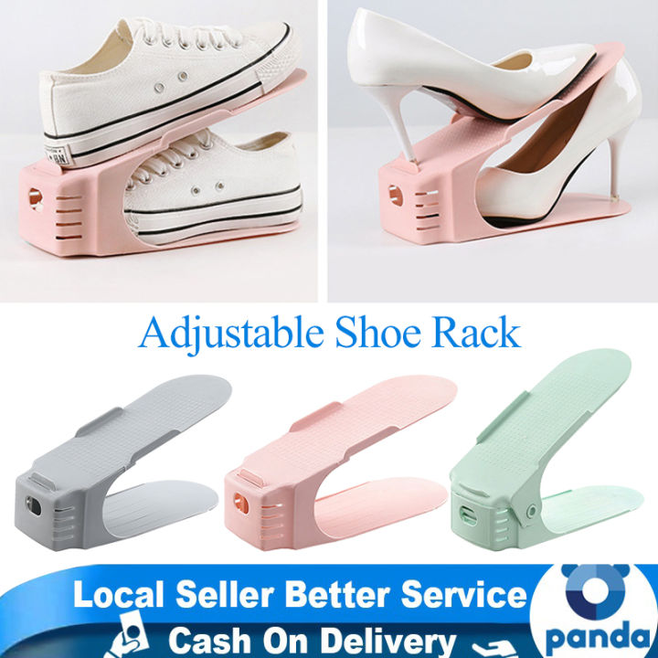 【Fast Delivery】Double layer Adjustable Shoe Organizer Shoe Box Stand ...