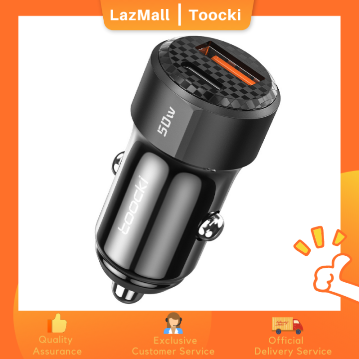 Toocki 50W Car Charger USB C Quick Charge QC PD 3.0 Type C Fast ...