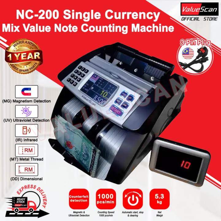 Valuescan NC-200 Bank Note Money Counting Machine | Lazada