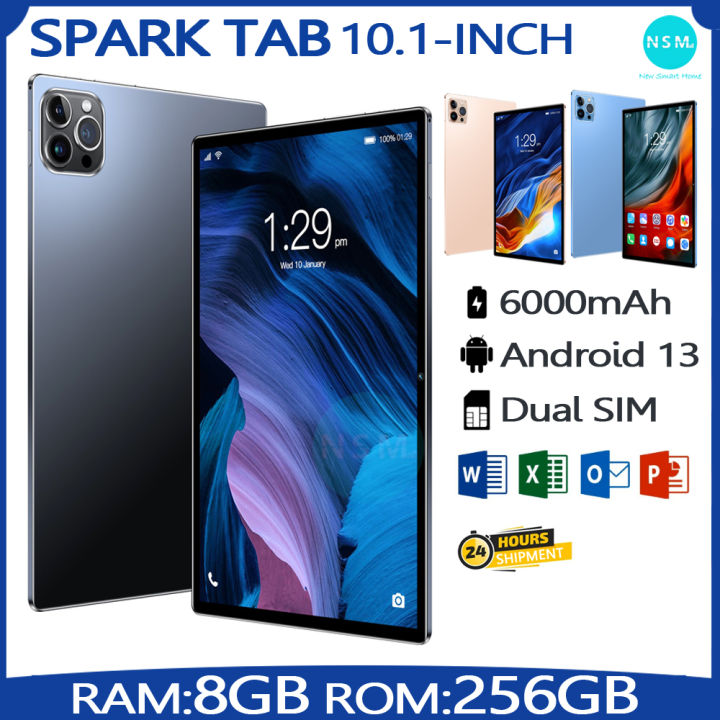 SPARK TAB Android 13 Tablet 10.1-inch Original 8GB+256GB 6000mAh Three ...