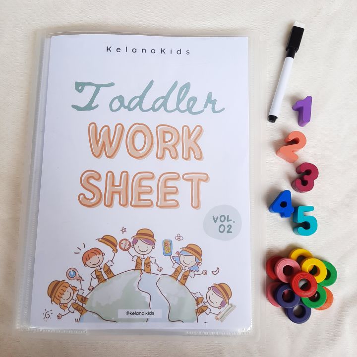 Worksheet Vol. 02 Untuk Anak Usia 4 Tahun Pra TK PAUD 55 Lembar Media ...