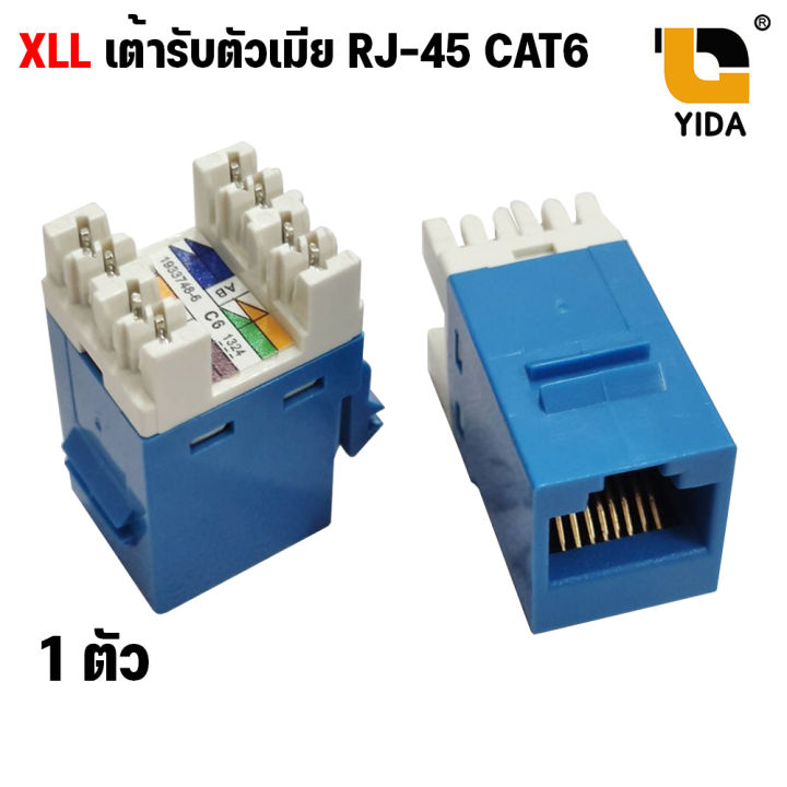 XLL เต้ารับแลนตัวเมีย CAT6 RJ45 MODULAR JACK Female Jack RJ45 CAT6 ช่อง ...