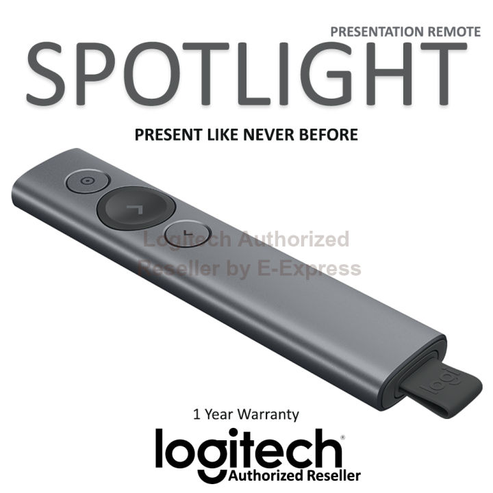 Logitech Spotlight Wireless Presenter Laser Pointer - Slate (สีเทา ...