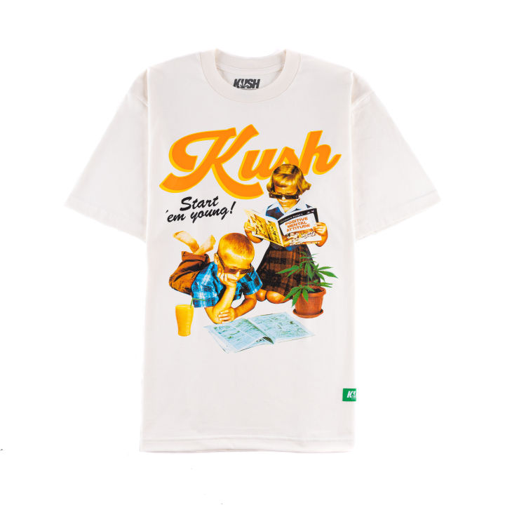 KUSH Co. START 'EM YOUNG (Cream) Classic T-Shirt | Lazada PH