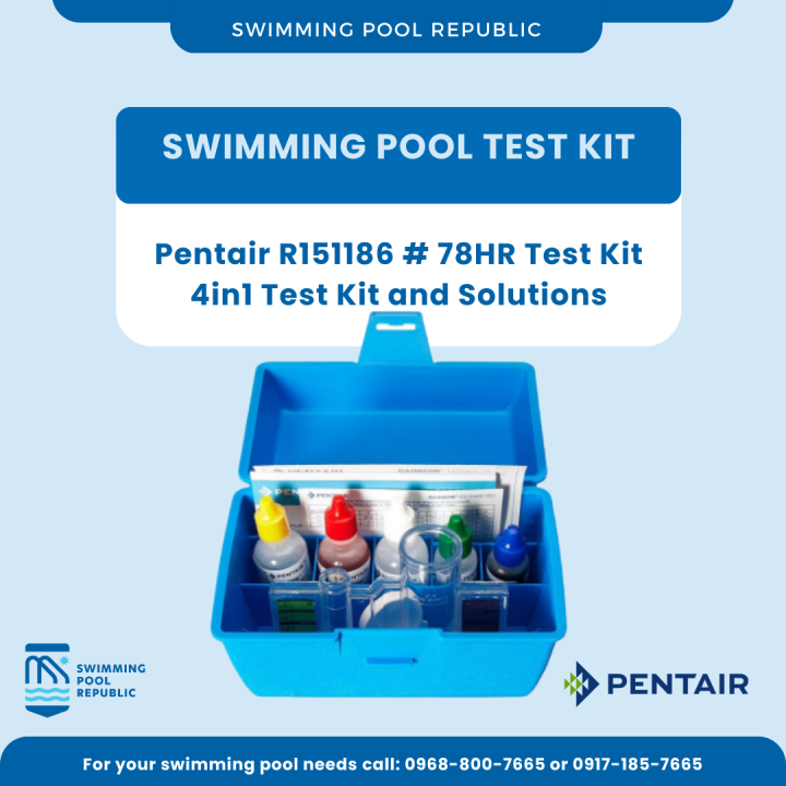 SWIMMING POOL TEST KIT, PENTAIR R151186 # 78HR Test Kit 4in1 Test Kit ...