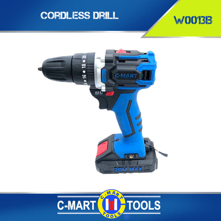 C-MART Cordless Drill 20V W0013B | Lazada PH