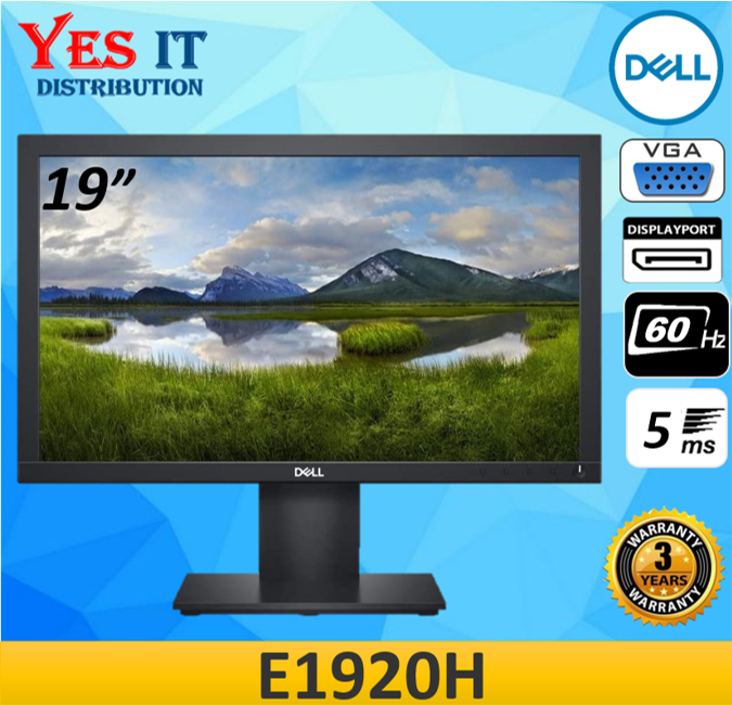 Dell E1920H 19" HD 5MS 60Hz LED Monitor ( VGA + DP ) | Lazada