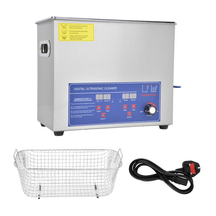 6L Digital Ultrasonic Cleaner Industria Power Temperature Adjustable ...