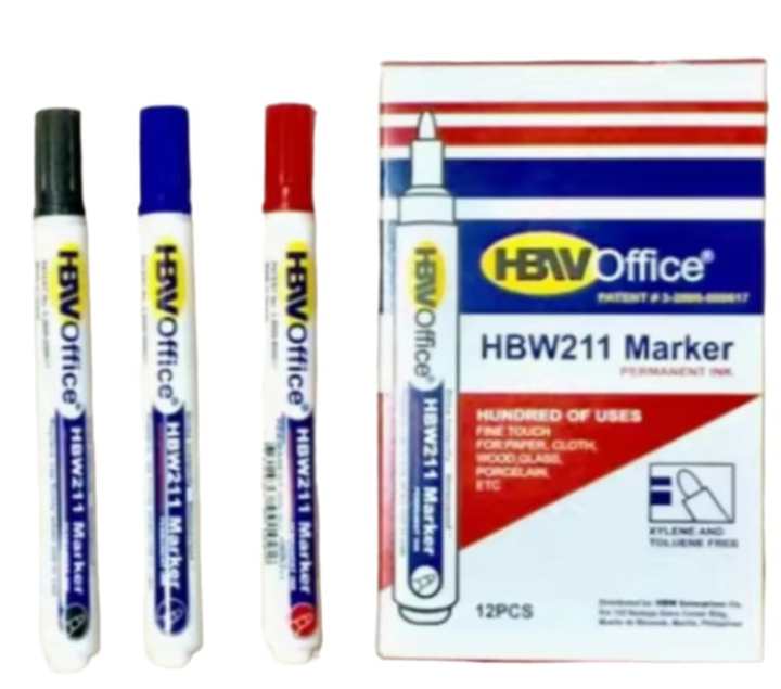 HBW Office Permanent Marker (1 box/12 pcs) | Lazada PH