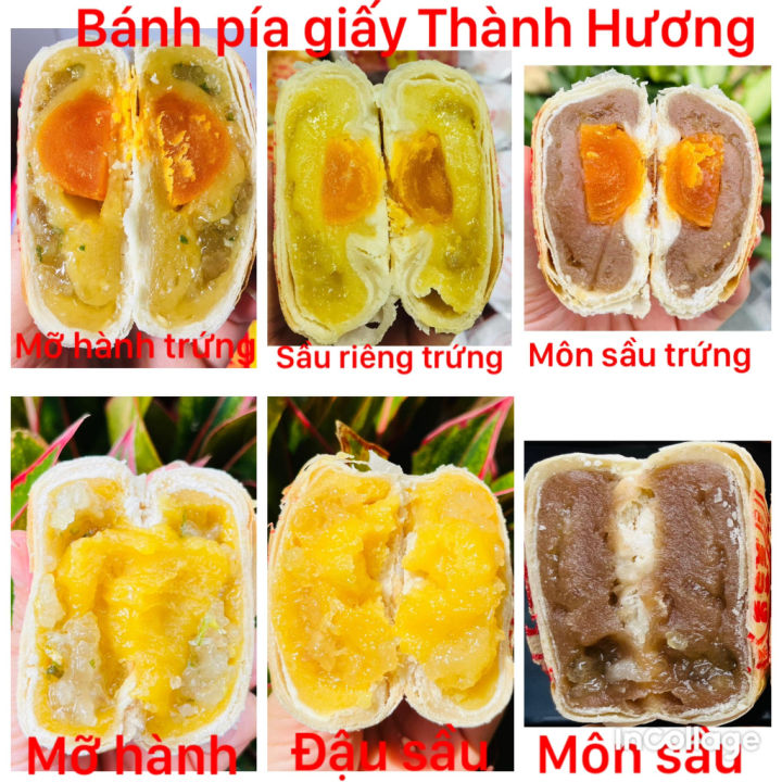 Bánh pía gói giấy đậu xanh MỠ HÀNH Thành Hương ít ngọt giữ nguyên hương ...