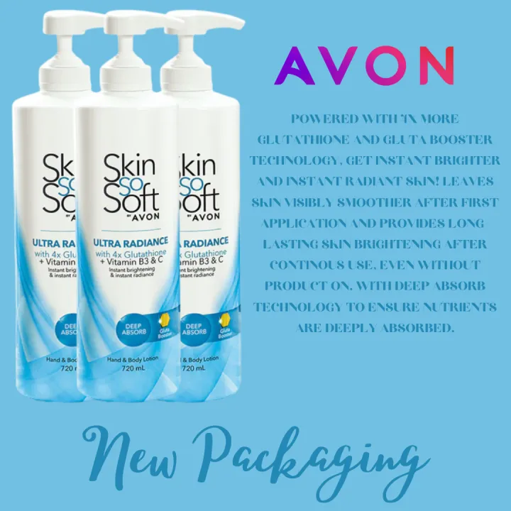 AVON Original Skin So Soft Ultra Radiance Glutathione 720ml | Lazada PH