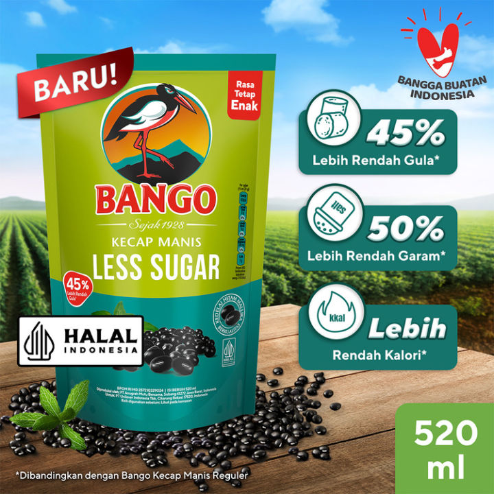 Bango Less Sugar Kecap Rendah Gula 520ml | Lazada Indonesia