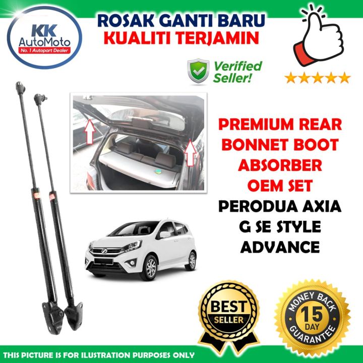 2 Batang - Perodua Axia G SE Style Advance Ayla Agya Premium Rear ...