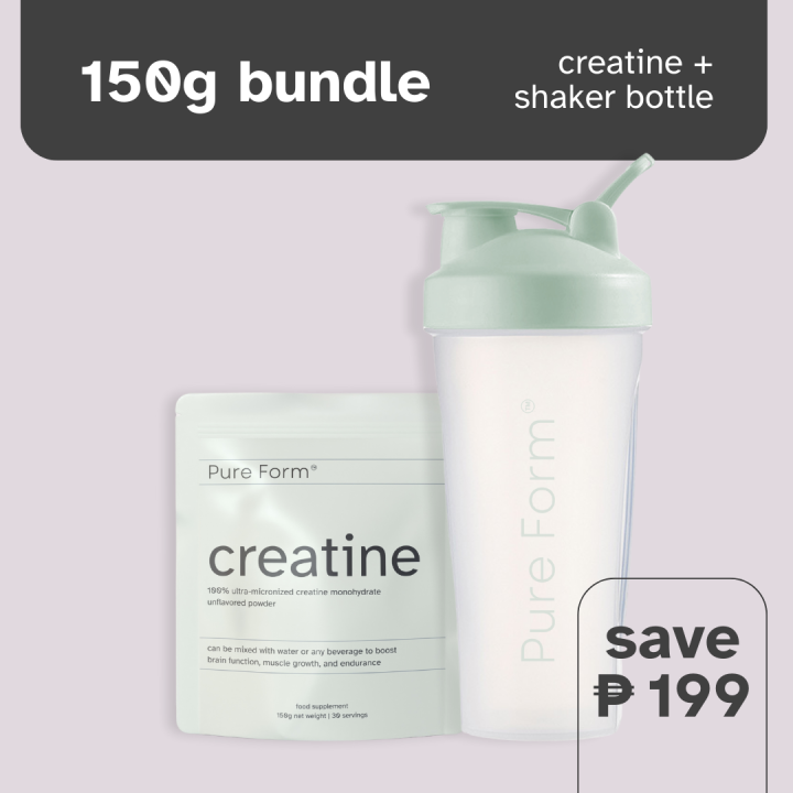 Creatine + Shaker Bottle | Pure Form Bundle Savers [150g] | Lazada PH