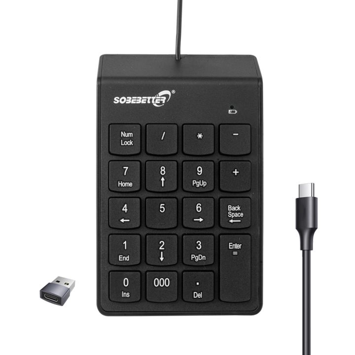 19 Keys USB Type C/USB Mechanical Numeric Keypad Number Pads Keyboard ...