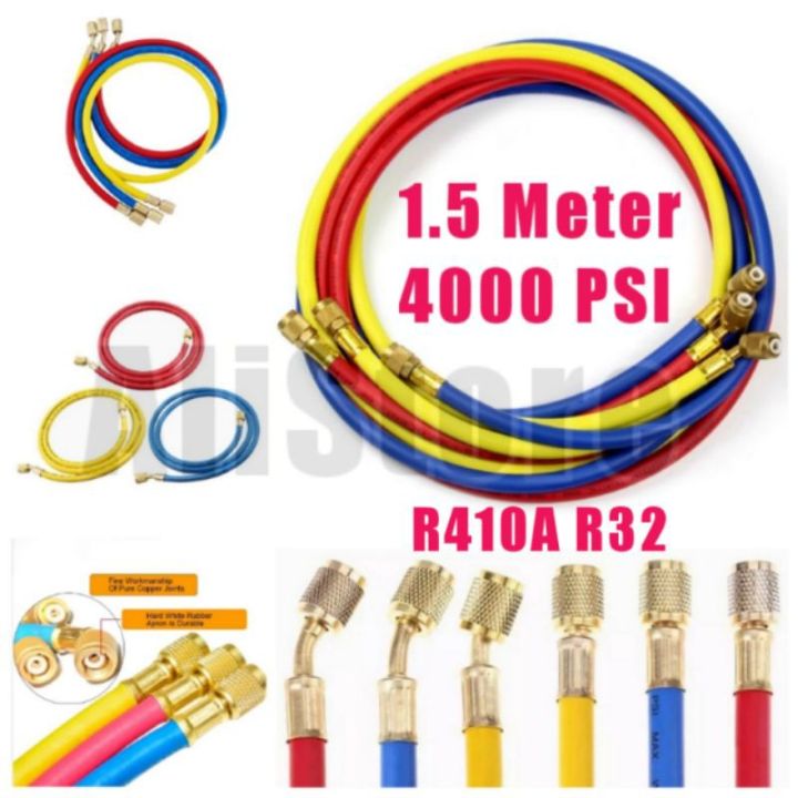 ALi R410a R32 Charging Hose R410a R32 Manifold Gauge Aircond Gas Meter Paip Penyaman Udara Air ...
