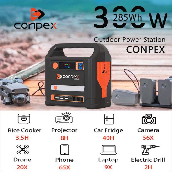 Conpex power box 300W เครื่องปั่นไฟ พลังงานแสงอาทิตย์ 60000mAh มัลติฟั ...