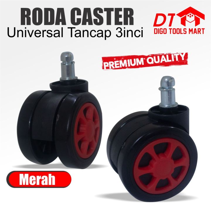 Roda Caster Tancap Kursi Gaming Kursi Kantor 3 Inch Merah | Lazada ...