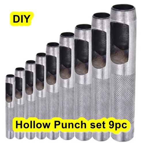 ของแท้!!! Hollow Punch Set 9 Pcs หนังที่เจาะรูไม้, เครื่องมือตัดปะเก็น ...