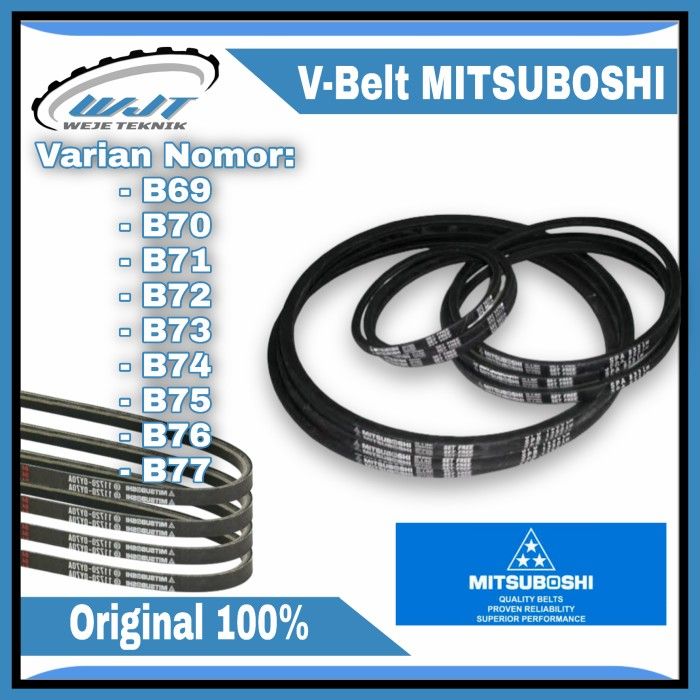 V-Belt Vanbelt Fanbel MITSUBOSHI B69 B70 B71 B72 B73 B74 B75 B76 B77 | Lazada Indonesia