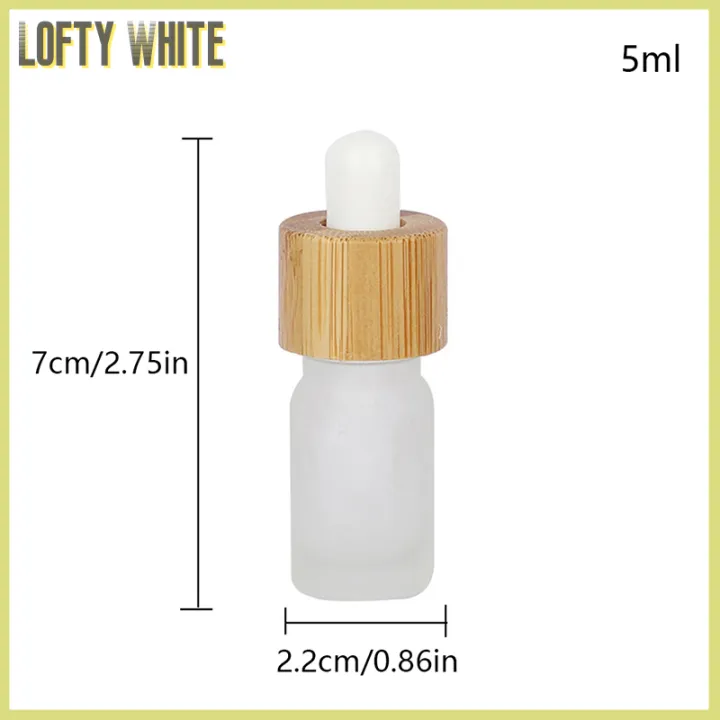 Lofty White ขวดหยดแก้วเปล่าน้ำมันหอมระเหยมีฝาปิดทำจากไม้ไผ่5มล.-100มล. | Lazada.co.th