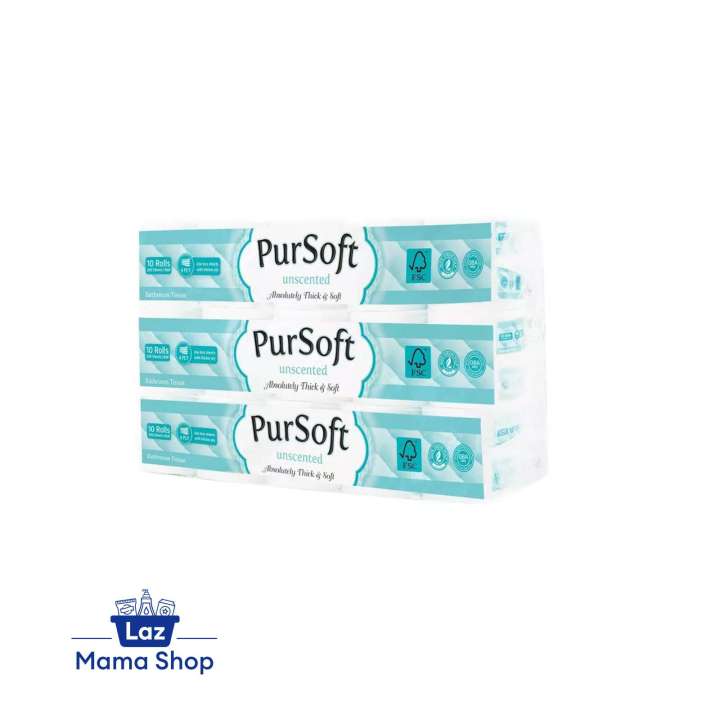 pursoft Unscented Core 4-Ply Toilet Tissue - 30 Rolls (Laz Mama Shop ...
