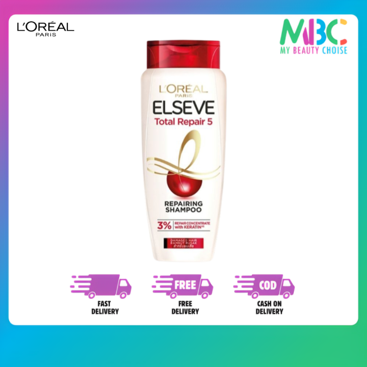 L'Oreal Paris Elseve Total Repair 5 Repairing Shampoo - 155ml | Lazada ...