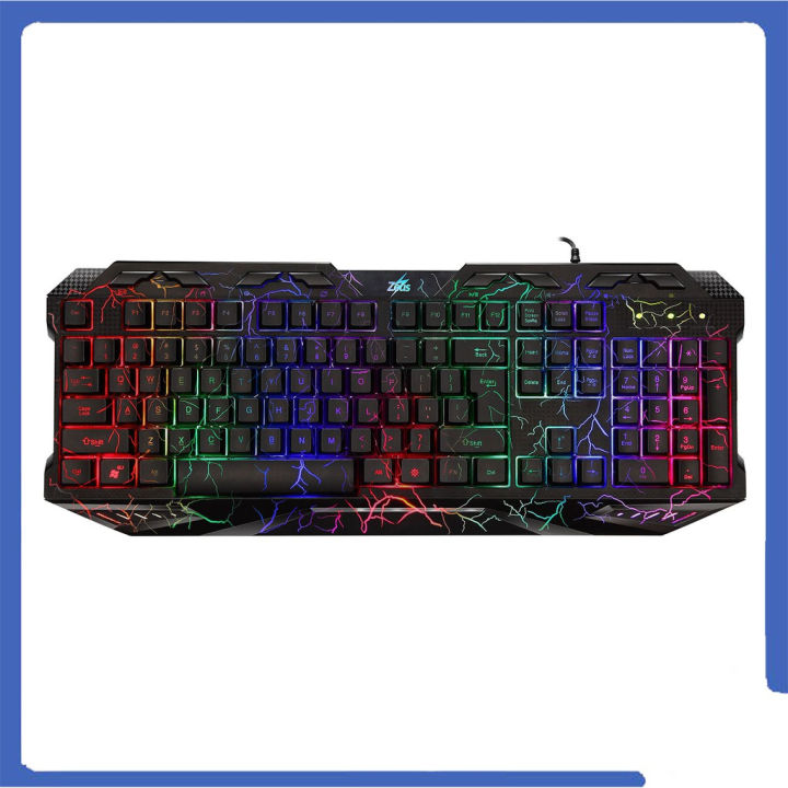 Zeus K002 Black EarthShaker Multi-Media Gaming Keyboard Mechanical RGB ...