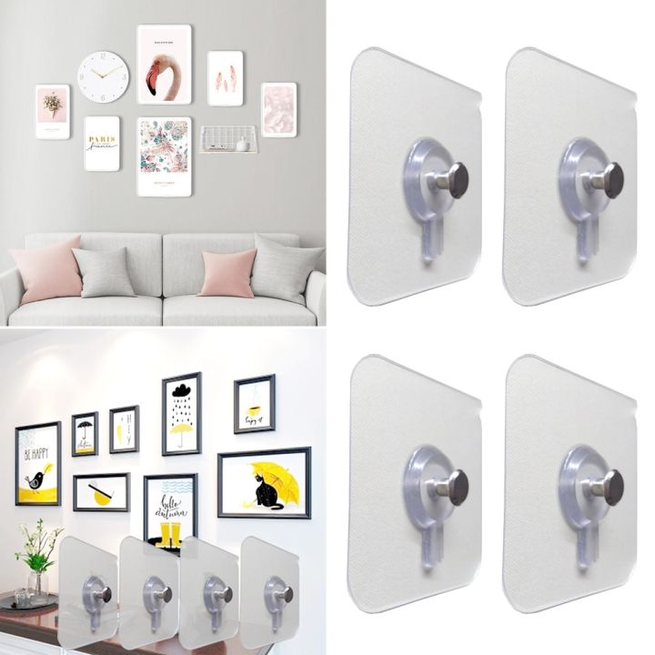 10PCS Wall Painting Hole Hook Punch-Free Wall Picture Hook Invisible ...